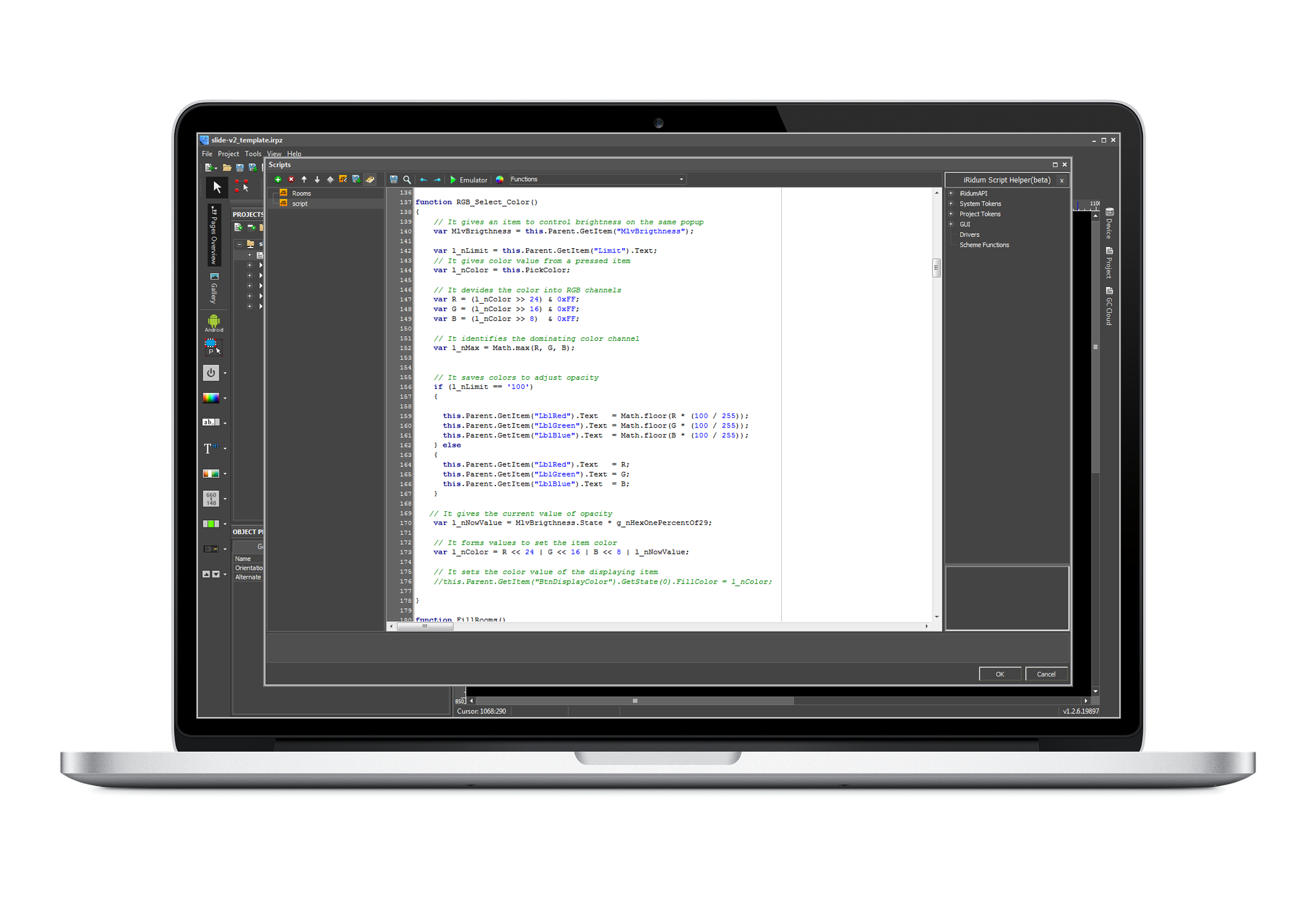 iRidi pro: Control system (visualization + server) for large automation projects