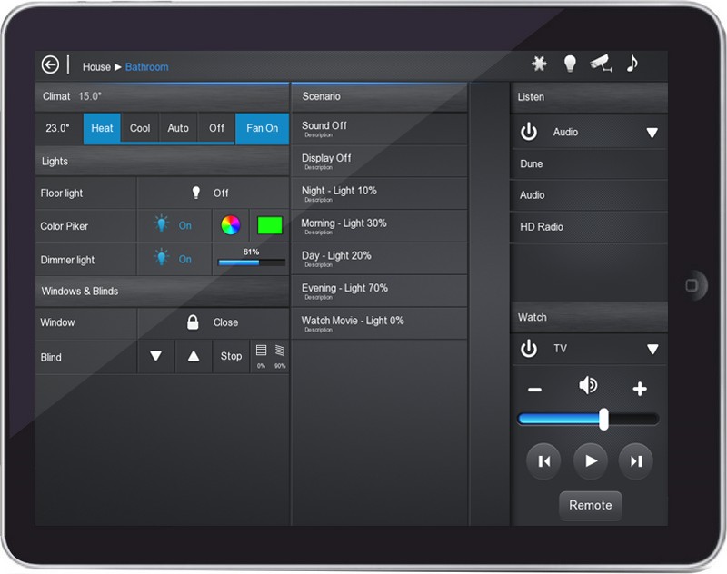Black GUI | Download Black GUI | Download ready interface for Smart Home